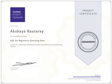 akshaya kumar rautaray on linkedin coursera sql courseracertificate