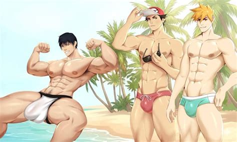 Draw Detailed Gay Bara Furry Yaoi Nsfw Gay Couple Character Art Fanart