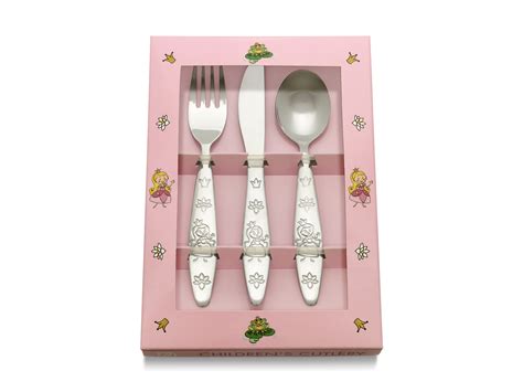 За дома Луксозни бебешки и детски подаръци Комплект детски прибори за хранене “Принцеса