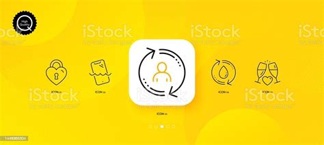 리필 물 사용자 정보 및 사랑 잠금 최소 라인 아이콘 웹 응용 프로그램 인쇄용 벡터 감정에 대한 스톡 벡터 아트 및 기타 이미지