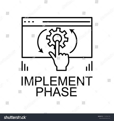 Implement Phase Icon Element Web Development Stock Vector Royalty Free 1114764176 Shutterstock