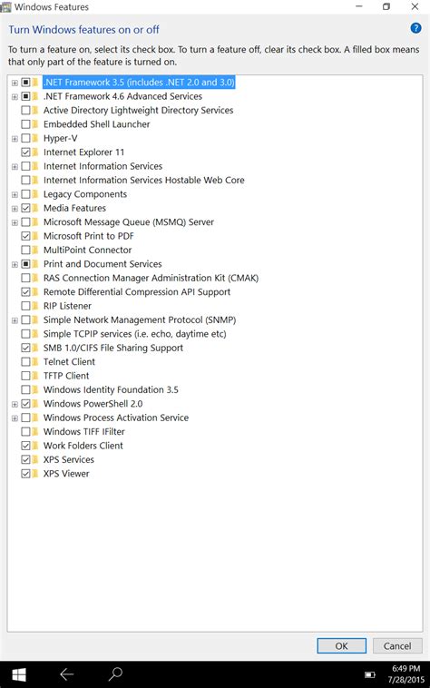 Windows 10 Turn Features On Or Off Windows Level1Techs Forums
