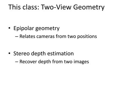 Ppt Epipolar Geometry And Stereo Vision Powerpoint Presentation Free