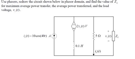 Solved Use Phasors Redraw The Circuit Shown Below In Phasor