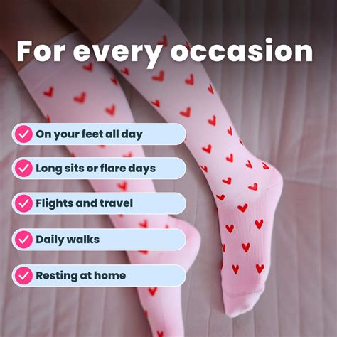 Heart Compression Socks 1520 Mmhg One Size Nyg Not Your Grandmas