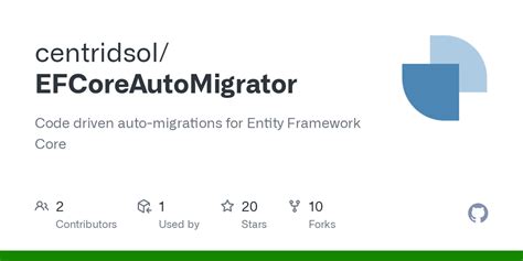 Github Centridsolefcoreautomigrator Code Driven Auto Migrations For
