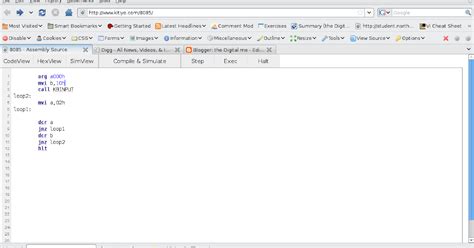 The Digital Me Free Online 8085 Assembler And Simulator