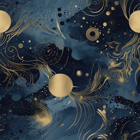 Celestial Design Seamless Pattern Etsy