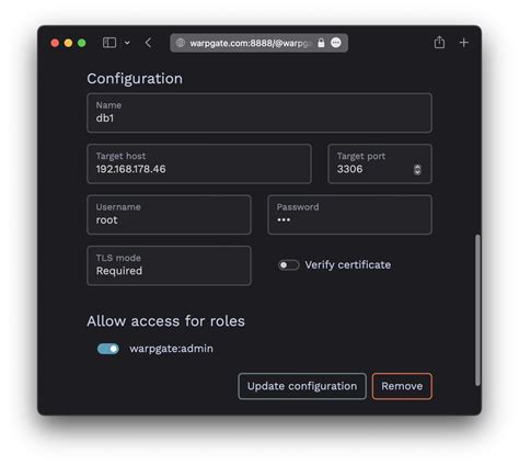 Adding A Mysql Target · Warp Techwarpgate Wiki · Github