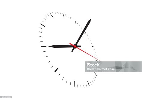 흰색 배경에 원근법 다이얼이 있는 아날로그 시계 아날로그 클럭 개념 0명에 대한 스톡 벡터 아트 및 기타 이미지 0명 3