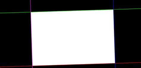 Python How To Find 4 Lines Of This White Blob With Houghlines