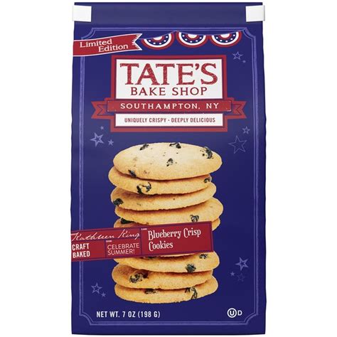 Tates Bake Shop Blueberry Crisp Cookies Limited Edition 7 Oz