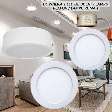 Jual LED PANEL OB BULAT 6w 12w 18w LAMPU PLAFON LAMPU RUMAH Shopee Indonesia