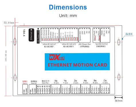 XHC Mach Breakout Board Axis Ethernet Motion Control Card Wavetopsign