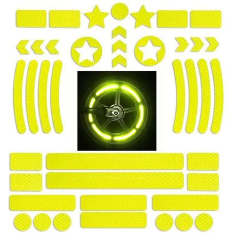 휠 반사 스티커 자전거 바디 형광 오토바이 Mtb 경고 헬멧 휠 안전 자전거 데칼 야간 그리드 필름 C2o7 Aliexpress