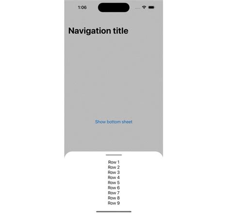 A Sliding Sheet From The Bottom Of The Screen That Uses Uikit To Present True Modal View