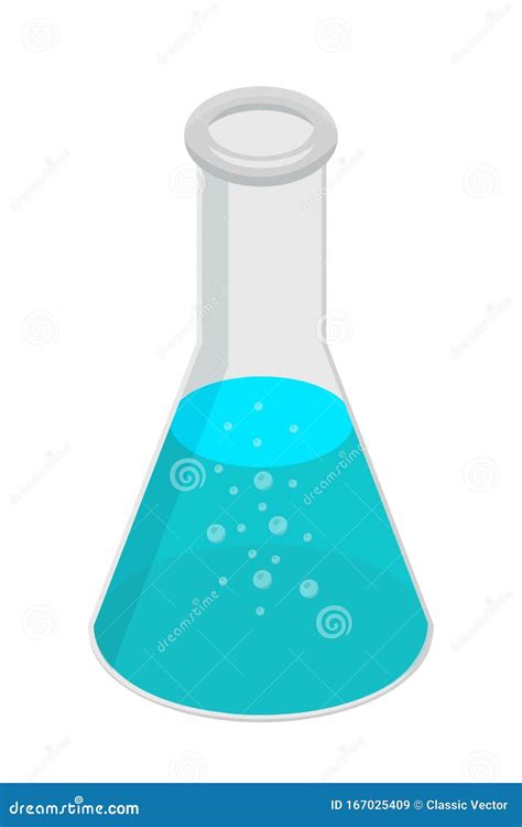 埃伦梅耶烧瓶，烧杯扁平矢量图 向量例证 插画 包括有 玻璃 流体 烧瓶 无政府主义 充分 图标 167025409