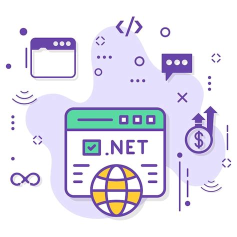 Premium Vector Dot Net Domain Vector Outline Icon Design Cloud