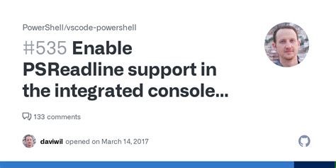 enable psreadline support in the integrated console syntax highlighting keyboard navigation