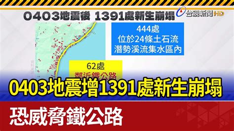 0403地震增1391處新生崩塌 恐威脅鐵公路 Youtube