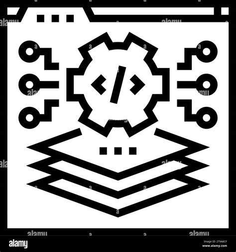 Full Stack Development Software Line Icon Vector Illustration Stock Vector Image And Art Alamy