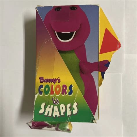 Barney Colors And Shapes Sing Along Bonus 2 Pack Vhs Video Tapes Set Blue