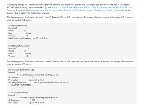 Troubleshooting Vlt And Vpc Configuration On Upstream Switches Dell Poweredge Mx Networking