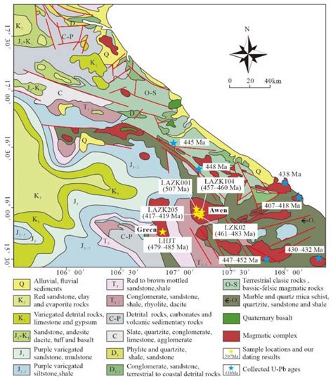 Geologic Sketch Map And Sample Locations Reprinted With Permission