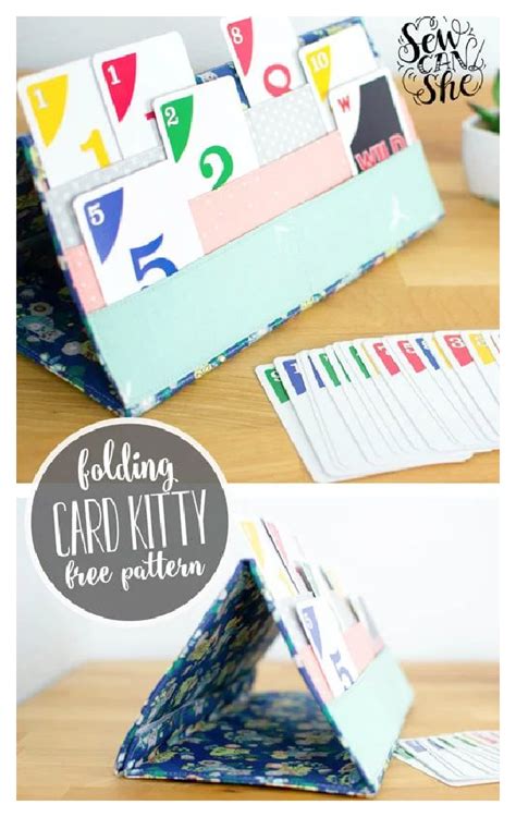 Fabric Playing Card Holder Diy Card Kitty Free Pattern Card Kitty
