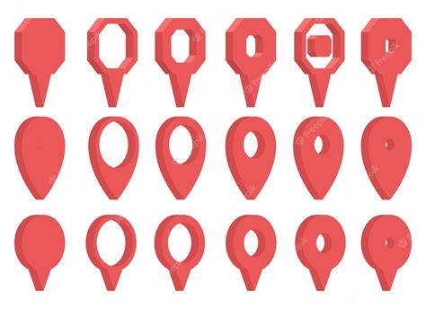 Premium Vector Location Pointer Pin Icon Vector Set Gps Location Pin