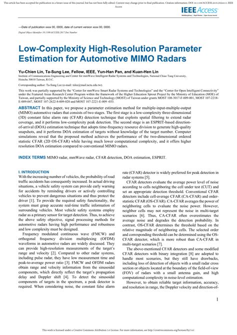 Pdf Low Complexity High Resolution Parameter Estimation For