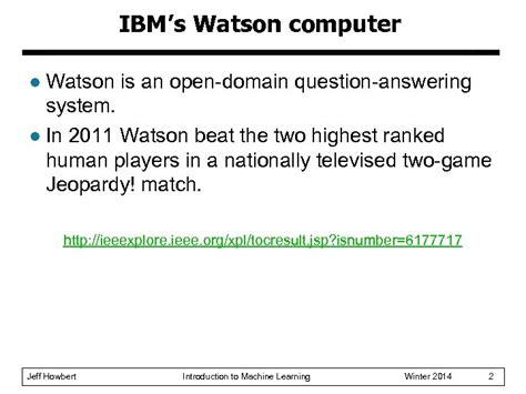 Machine Learning Natural Language Processing Jeff Howbert Introduction
