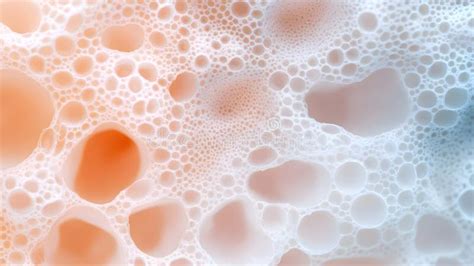 Abstract Macro Texture Of Organic Foam Like Structure With Soft White