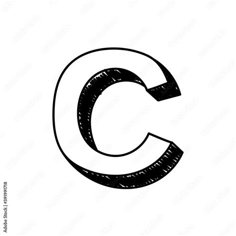 Letter C Black And White
