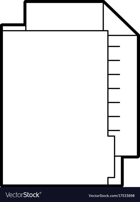 Office Folder File Document Paper Information Vector Image