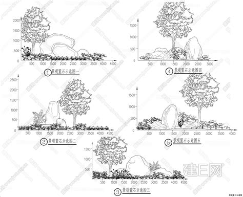 景观石植物组合 Cad施工图施工图下载 施工图景观石植物组合 Cad施工图下载 施工图景观石植物组合 Cad施工图免费下载 建e室内设计网