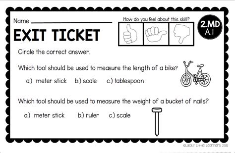 Exit Ticket Ideas