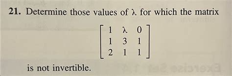 Solved Determine those values of λ for which the Chegg com