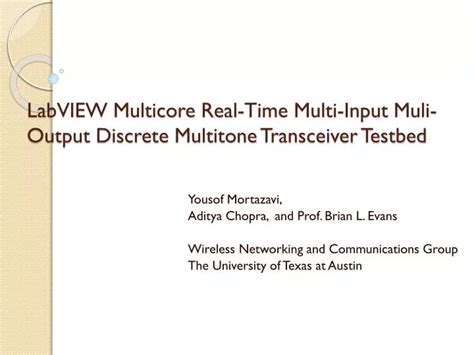 Ppt Labview Multicore Real Time Multi Input Muli Output Discrete