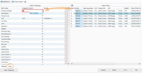 Import Product Information