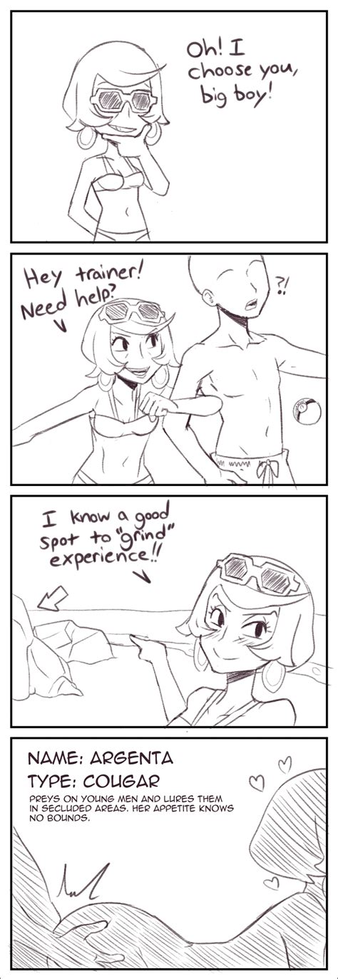 Rule 34 4koma Argenta Pokemon Beach Belly Belly Button Blue Sky Brown Eyes Cougar Cropped