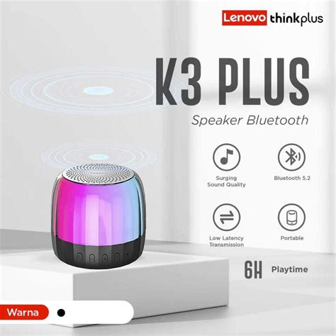 Jual LENOVO Thinkplus K3 Plus RGB Bluetooth Portable Speaker HiFi MC Shopee Indonesia