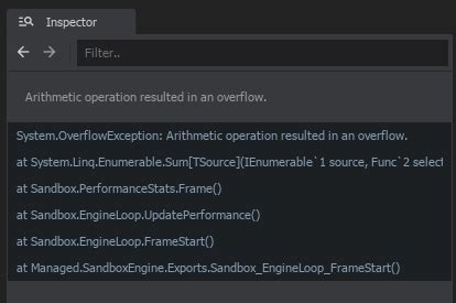 Arithmetic Operation Resulted In An Overflow Issue Facepunch Sbox Issues GitHub