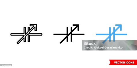 3 가지 유형의 가변 커패시터 기호 아이콘 흑백 윤곽선 격리된 벡터 기호 기호 개념에 대한 스톡 벡터 아트 및 기타 이미지 개념 검은색 공학 Istock