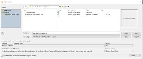Solved Custom Content Center Part References Original File Autodesk