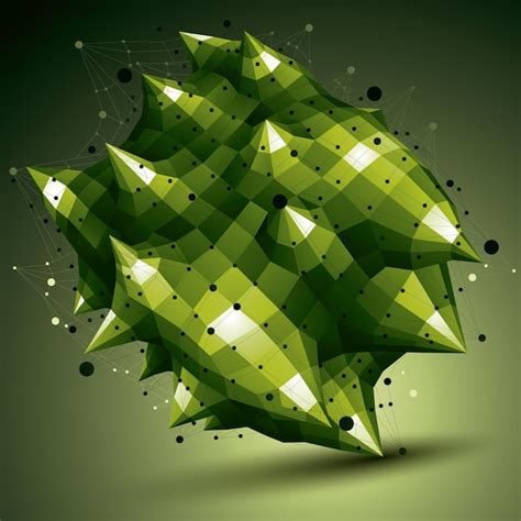 Premium Vector Geometric Abstract 3d Complicated Lattice Object Bright Asymmetric Element