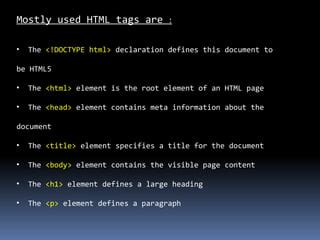 Web Design Using Html ODP Web Design And HTML Internet