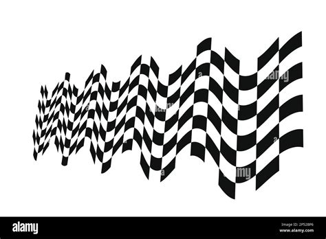 Black And White Checkered Wavy Surface Vector Background Stock Vector