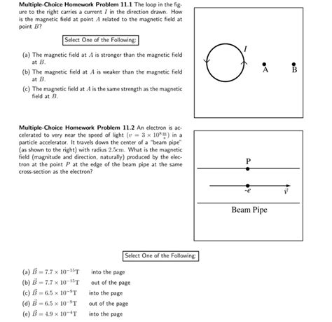 Solved Multiple Choice Homework Problem 11 1 The Loop In The Chegg Com