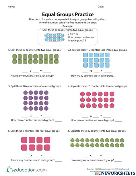 Grade 3 Review Equal Groups And Arrays Online Exercise For Live